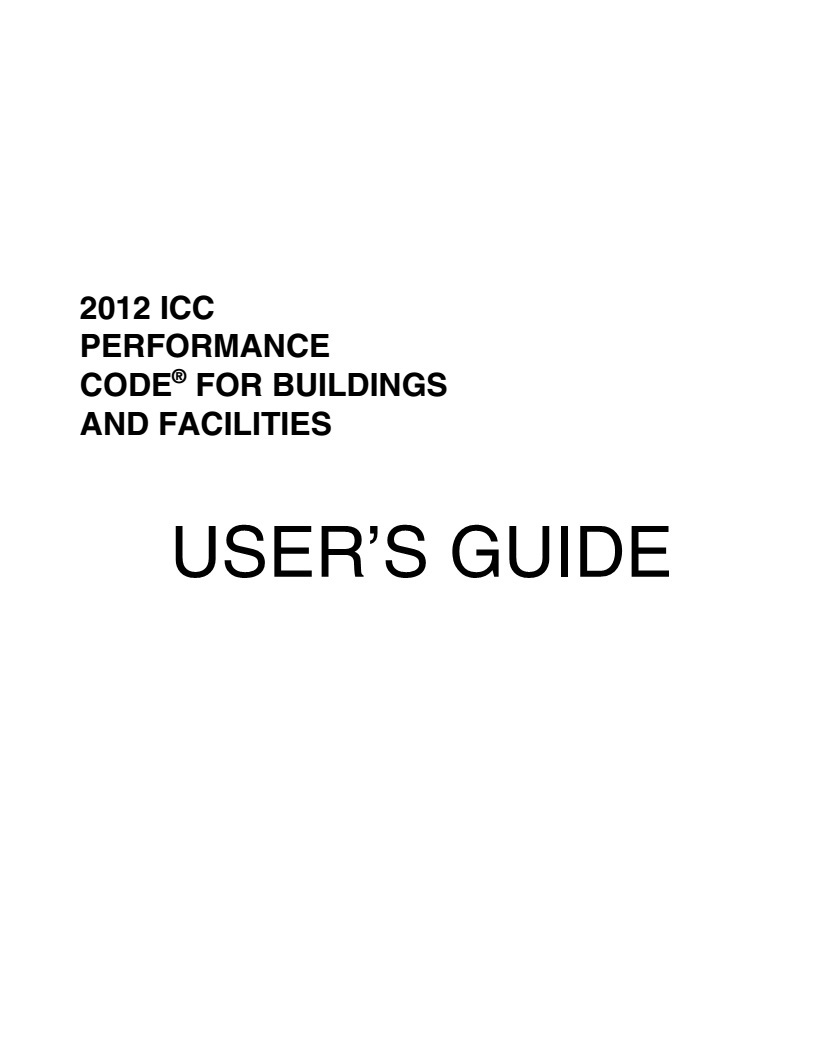 COPYRIGHT 2 - 2012 ICC PERFORMANCE CODE FOR BUILDINGS AND FACILITIES ...