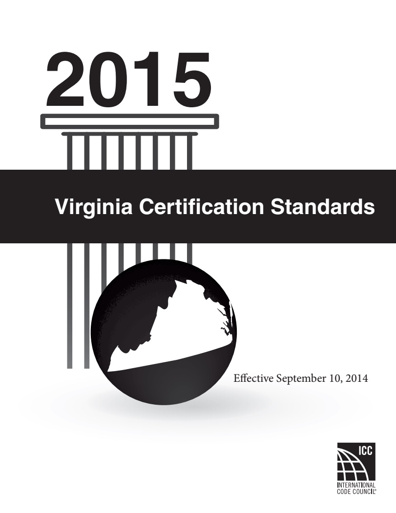 VIRGINIA CERTIFICATION STANDARDS - 2015 VIRGINIA BUILDING AND FIRE CODE ...