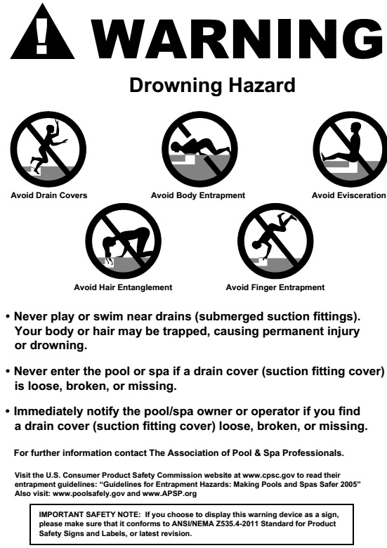 APPENDIX C ENTRAPMENT AVOIDANCE WARNING SIGN - 2018 INTERNATIONAL ...