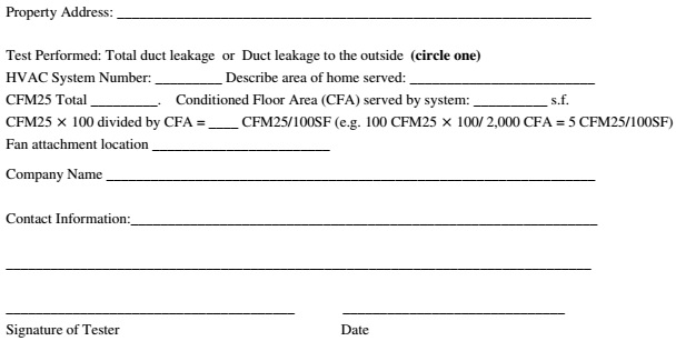 APPENDIX R3 SAMPLE WORKSHEETS FOR RESIDENTIAL AIR AND DUCT LEAKAGE ...
